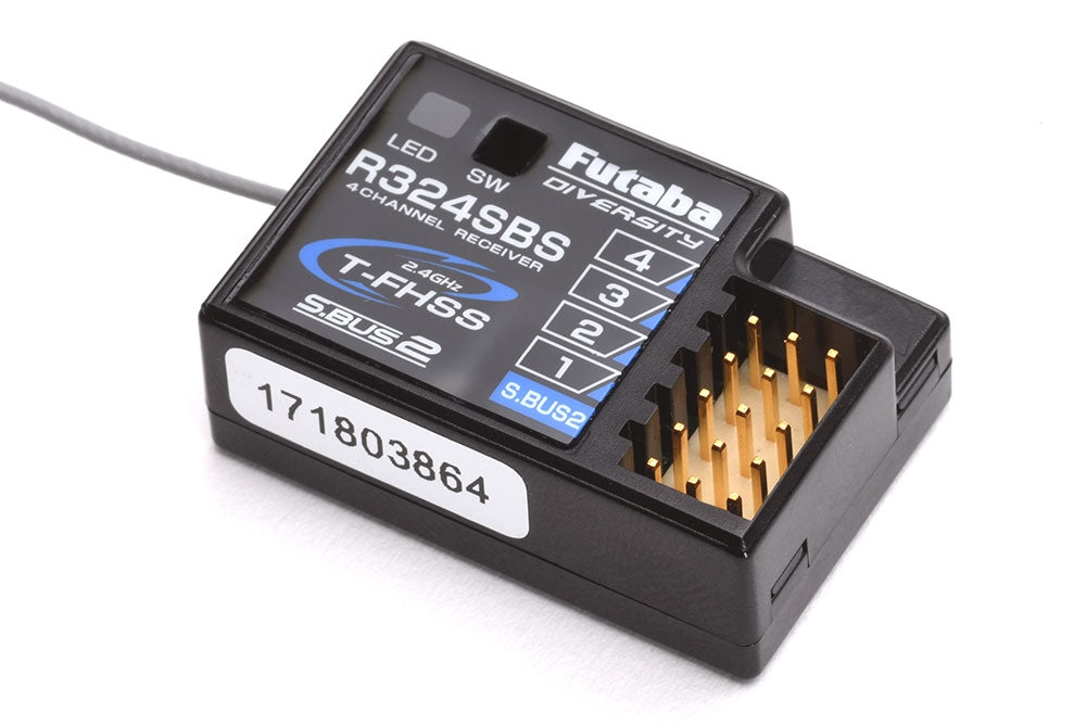 Futaba R324SBS 4-Channel T-FHSS Receiver - S-Bus, HV & Diversity 2.4GHz P-R324SBS