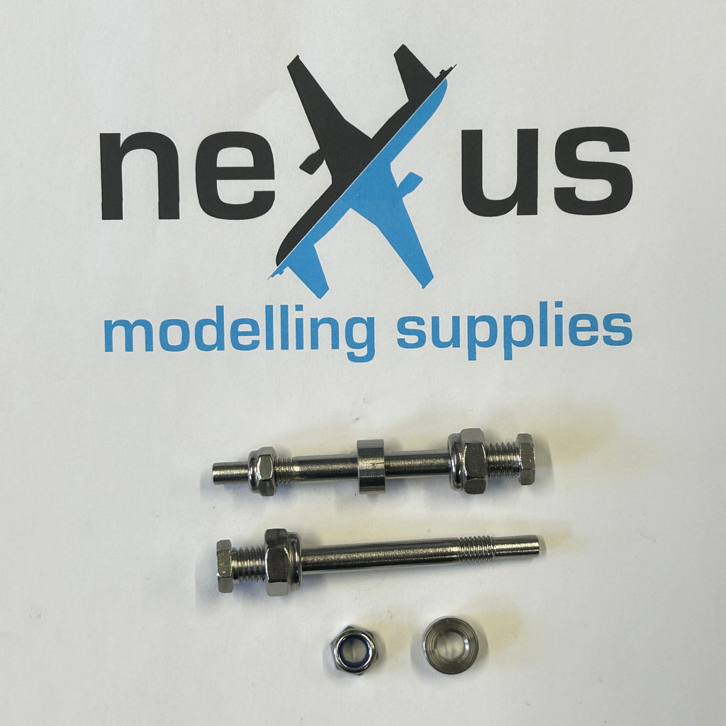 Pilot-RC Wheel Axles for 100-150cc Plane, 6 x 70mm (Pair) PIL434