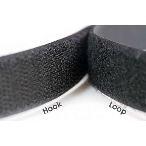 Self Adhesive Velcro Strip 18mm x 1m Black C5533/1