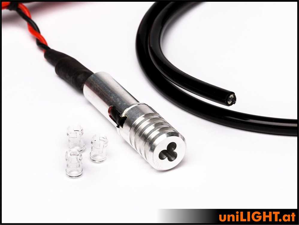 UniLight 3mm Fiber Strobe Light, Triple, 8Wx2 - White