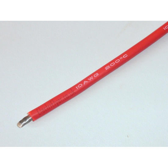 Silicone Wire - 10AWG - Red