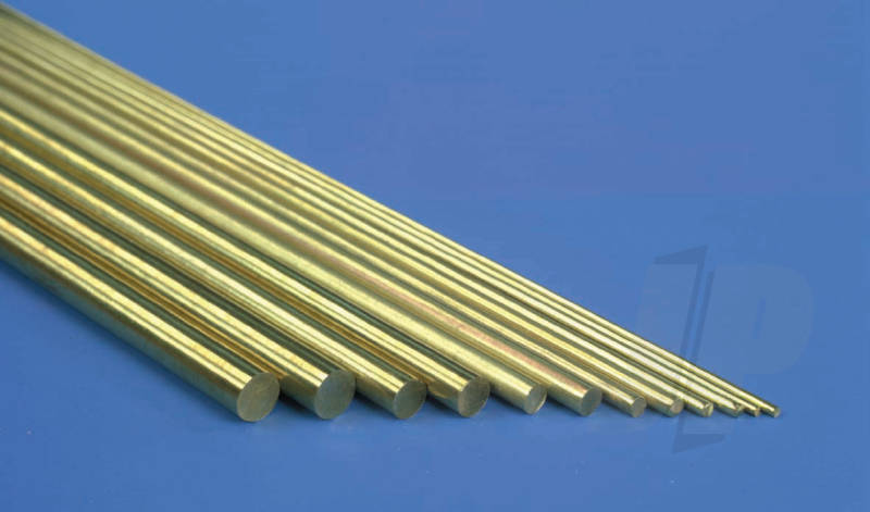 K&S 1.5mm x 1m Round Solid Brass Rod (3 Pack) 3952
