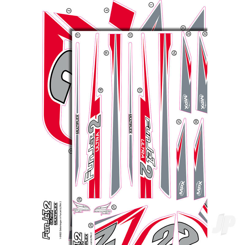 Multiplex Decal Sheet FunJet Ultra 2 MPX1-01023