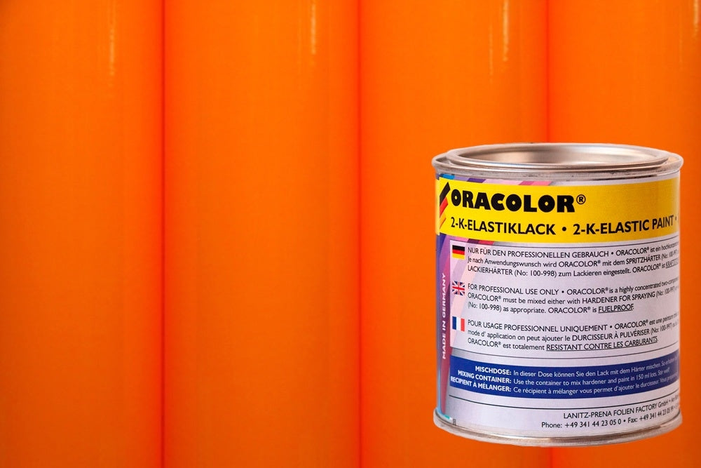 ORACOLOR 2-K-Elastic Varnish Fluorescent Signal Orange Paint (160ml ...