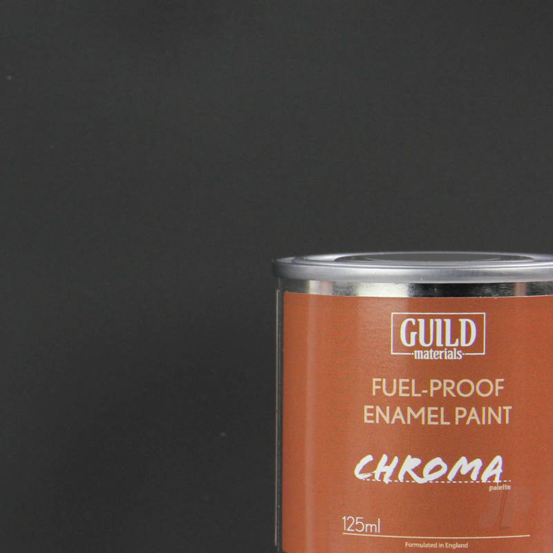 Guild Materials Matt Enamel Fuel-Proof Paint Chroma - BLACK (125ml Tin