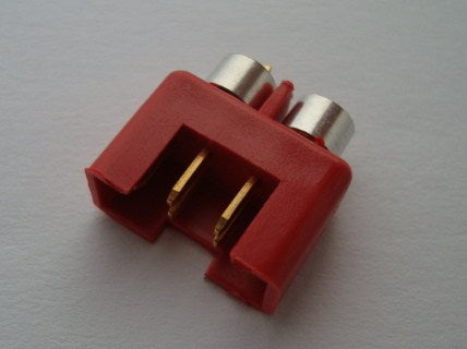 MPX Connector Red - Male with Rings High Current