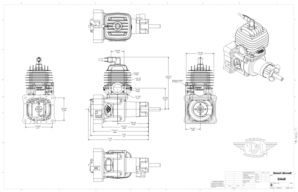 Desert Aircraft DA60 Petrol Engine