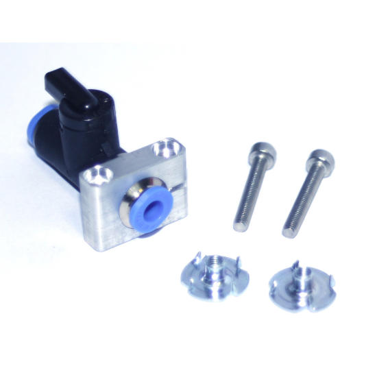 Alloy Ball Valve Tap Mount to Suit 4 or 6mm Festo QS Fuel Shut Off Tap ...