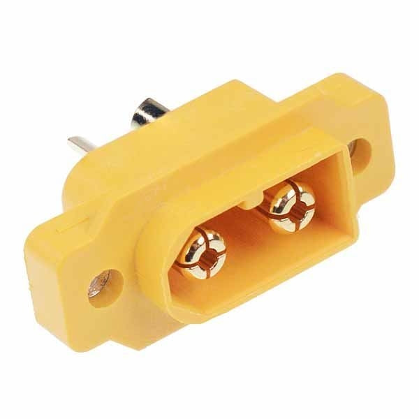 XT60 Male Panel Mount Gold Plated Connector from Amass